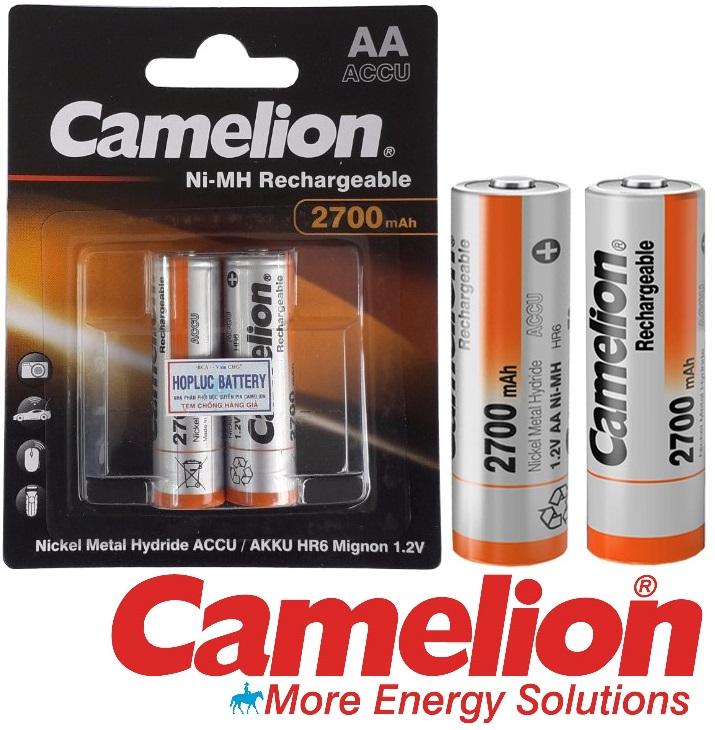 Pin Sạc Camelion AA 1.2V 2700 mAh (vỉ 2 viên) chính hãng